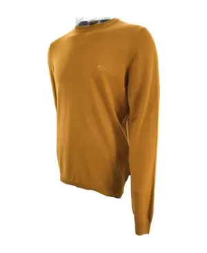 Hugo Boss Round Neck Fine Knit Sweater - Orange