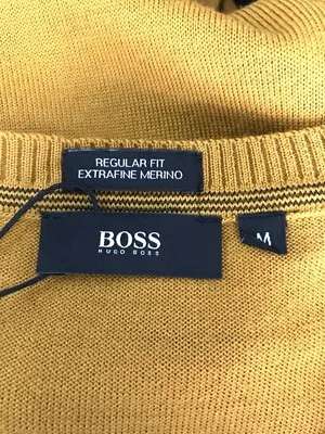 Hugo Boss Round Neck Fine Knit Sweater - Orange
