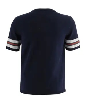 Gucci Crewneck T-shirt With Contrasting Sleeve Stripes