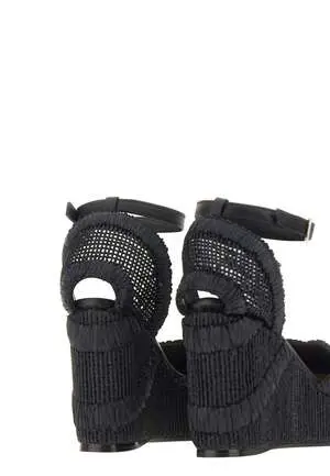 CastaÑer Charmie Ankle-strap Platform Espadrilles - Black