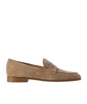 GIANVITO ROSSI Georgie Suede Loafers - Brown