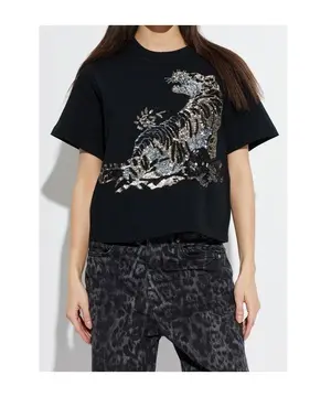 ALLSAINTS Lisa Sequin Tiger T-shirt - Black