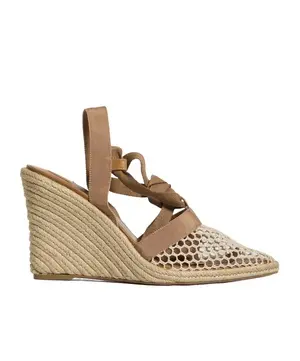 CHRISTIAN LOUBOUTIN Toleda Espadrille Wedge Sandals - Camel