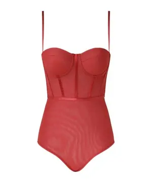Zimmermann Rebellion Corset Bodysuit - Red