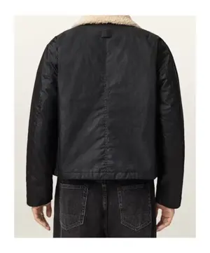 ALLSAINTS Boston Waxed Jacket With Removable Collar