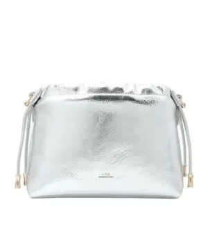 A.p.c. Ninon Mini Shoulder Bag - Argent