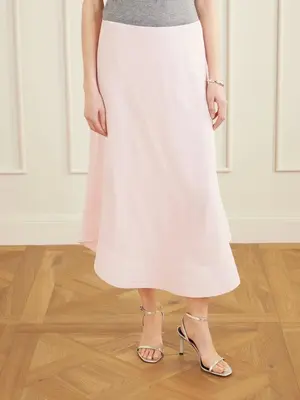 Stella McCartney Silk Crepe A-line Midi Skirt