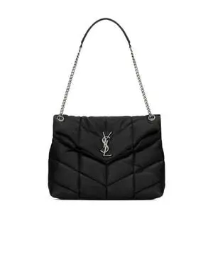 Saint Laurent Loulou Puffer Medium Shoulder Bag - Black
