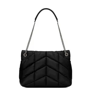 Saint Laurent Loulou Puffer Medium Shoulder Bag - Black