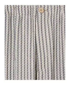 Emporio Armani 3d Striped Jacquard Fabric Trousers