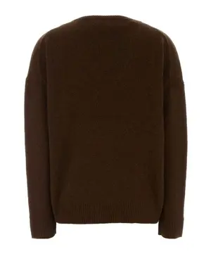 Co V-neck Long Sleeve Knitted Sweater - Brown