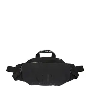 C.P. COMPANY Logo-embroidered Belt Bag - Black