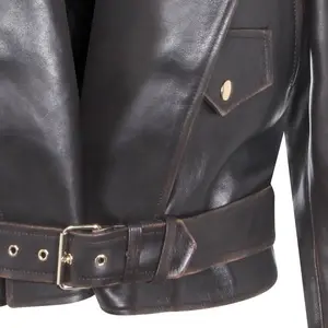 Alaïa Long-sleeved Hooded Leather Jacket - Black