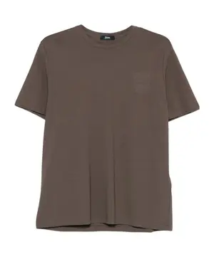 Herno Short Sleeve Crewneck T-shirt - Brown
