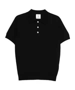 Casablanca Buttoned Knit Polo Shirt
