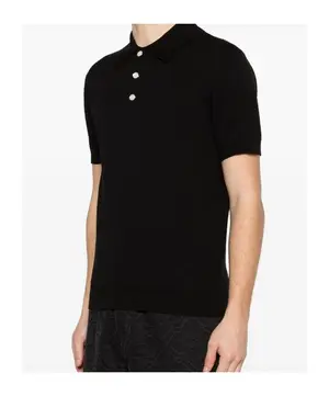 Casablanca Buttoned Knit Polo Shirt