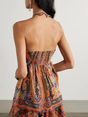 Isabel Marant Étoile Yickia Printed Backless Top