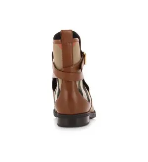 Burberry Logo Short Boots - Brown