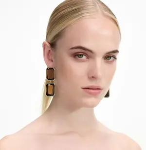 SELF-PORTRAIT Tiered Crystal Earrings
