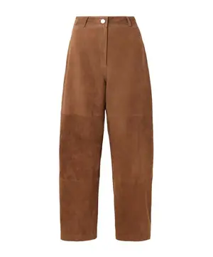 RÓHE Barrel Leg Suede Trousers