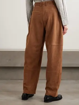 RÓHE Barrel Leg Suede Trousers