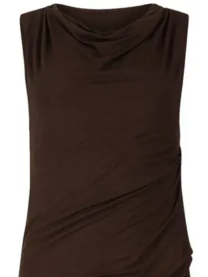ENTIRE STUDIOS Drape Sleeveless Maxi Dress - Black