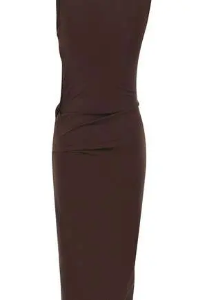ENTIRE STUDIOS Drape Sleeveless Maxi Dress - Black