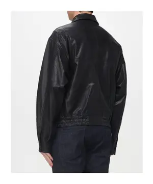 Emporio Armani Leather Jacket With Turn-down Collar