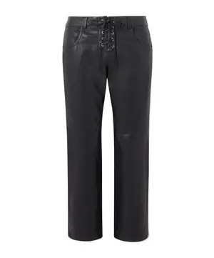 Isabel Marant Étoile Vanel Leather Trousers - Black