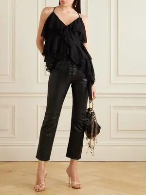 Isabel Marant Étoile Vanel Leather Trousers - Black