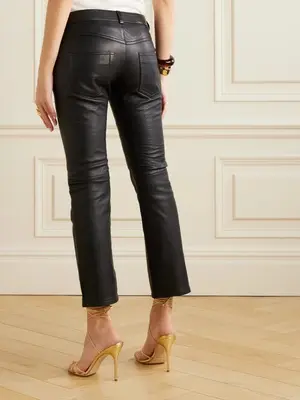 Isabel Marant Étoile Vanel Leather Trousers - Black