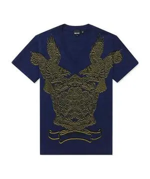 Just Cavalli V-collar Short-sleeved T-shirt - Black