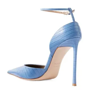 TOM FORD Snakeskin-effect Leather Pumps - Blue