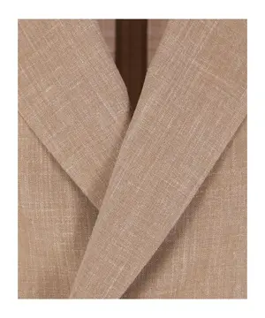LARDINI Double-breasted Long Sleeved Blazer - Nude