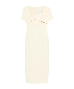 Roland Mouret Square-neck Twisted Dress