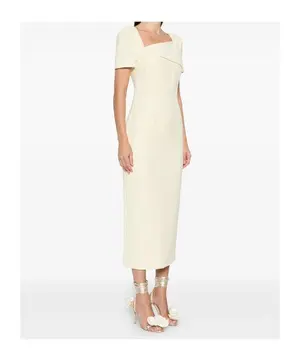 Roland Mouret Square-neck Twisted Dress