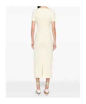 Roland Mouret Square-neck Twisted Dress