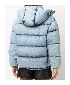 Miu Miu Quilted Denim Puffer Jacket