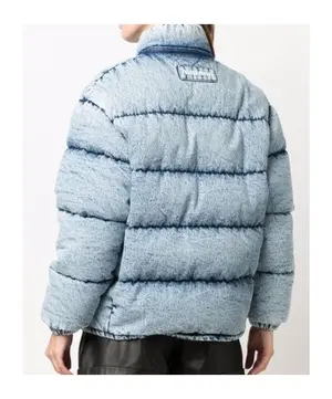 Miu Miu Quilted Denim Puffer Jacket
