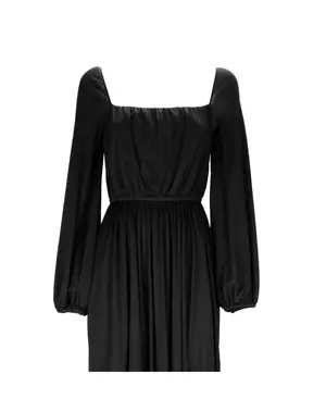 Dior Square Neck Long Sleeve Maxi Dress