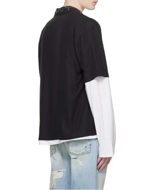 Amiri Rhinestone Logo Short-sleeve Shirt