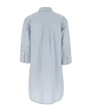 Woolrich Serafino Striped Poplin Shirt Dress - Gray