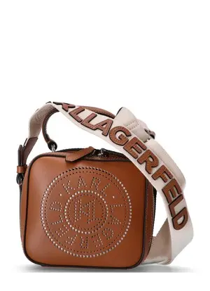 Karl Lagerfeld K/circle Tph Crossbody Perf - Maroon