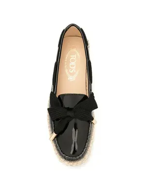 TOD'S Gommino Knitted Strap Espadrille Flats