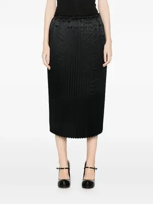 Comme Des Garçons Pleated Midi Skirt