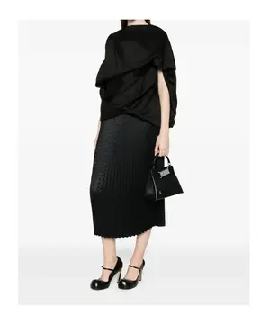 Comme Des Garçons Pleated Midi Skirt