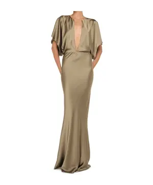 Norma Kamali Obie" Gown - Elm