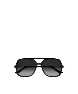 Chloé Eyewear Pilot Frame Sunglasses - Black