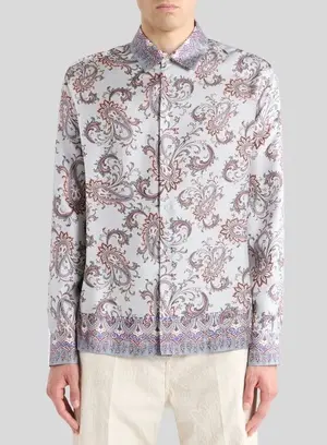 Etro Paisley Border Print Shirt