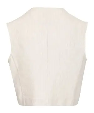 Barena Venezia Multi Lisca Tie-front Vest - White